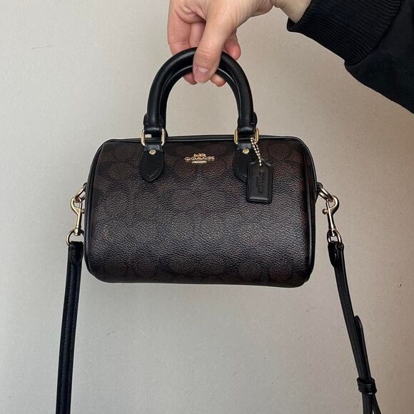 Coach | Bags | Coach Mini Rowan Crossbody Bag In Signature Canvas ...